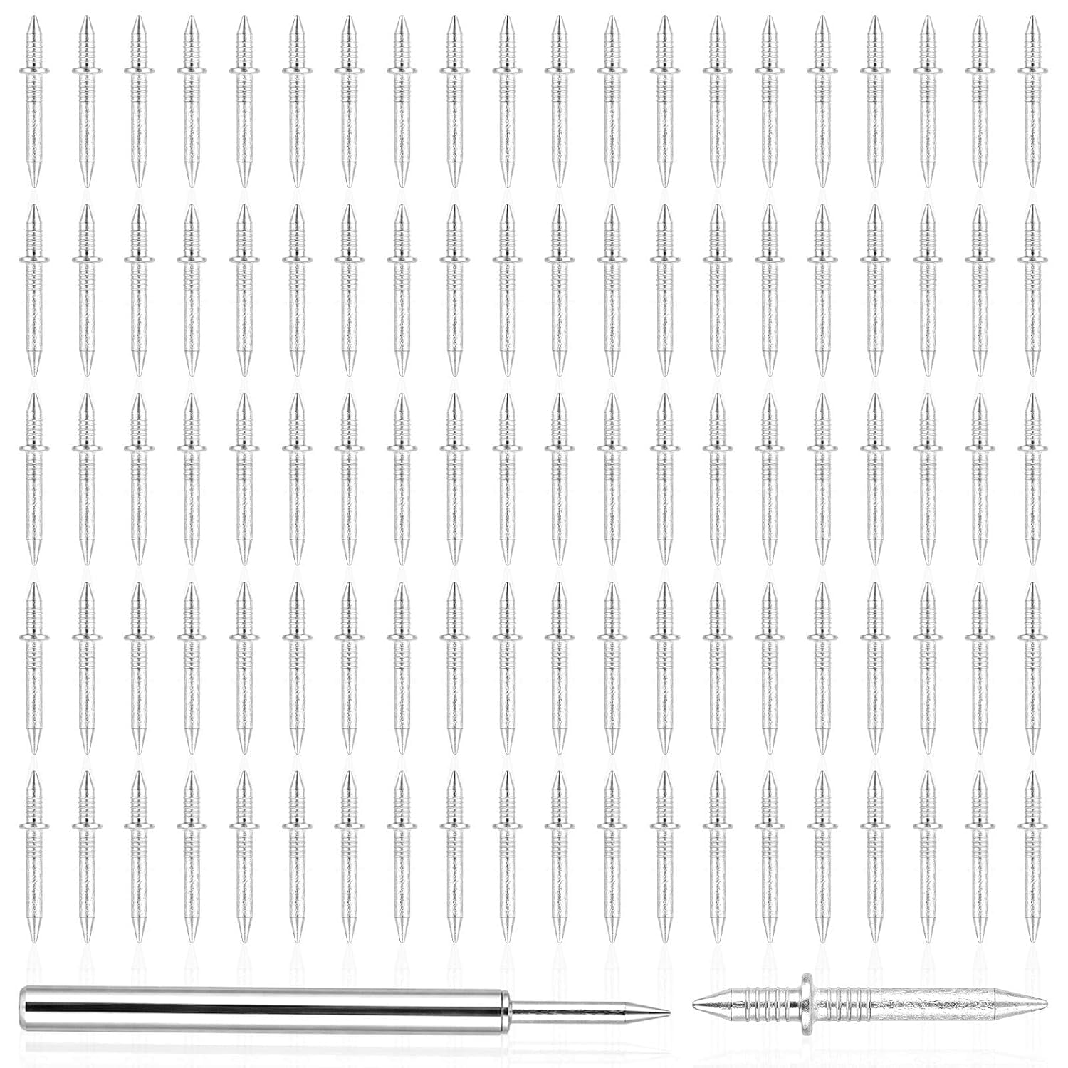 Double-Head Skirting Nails with 1 Pcs Sleeve Tool, Double Sided Nails ...