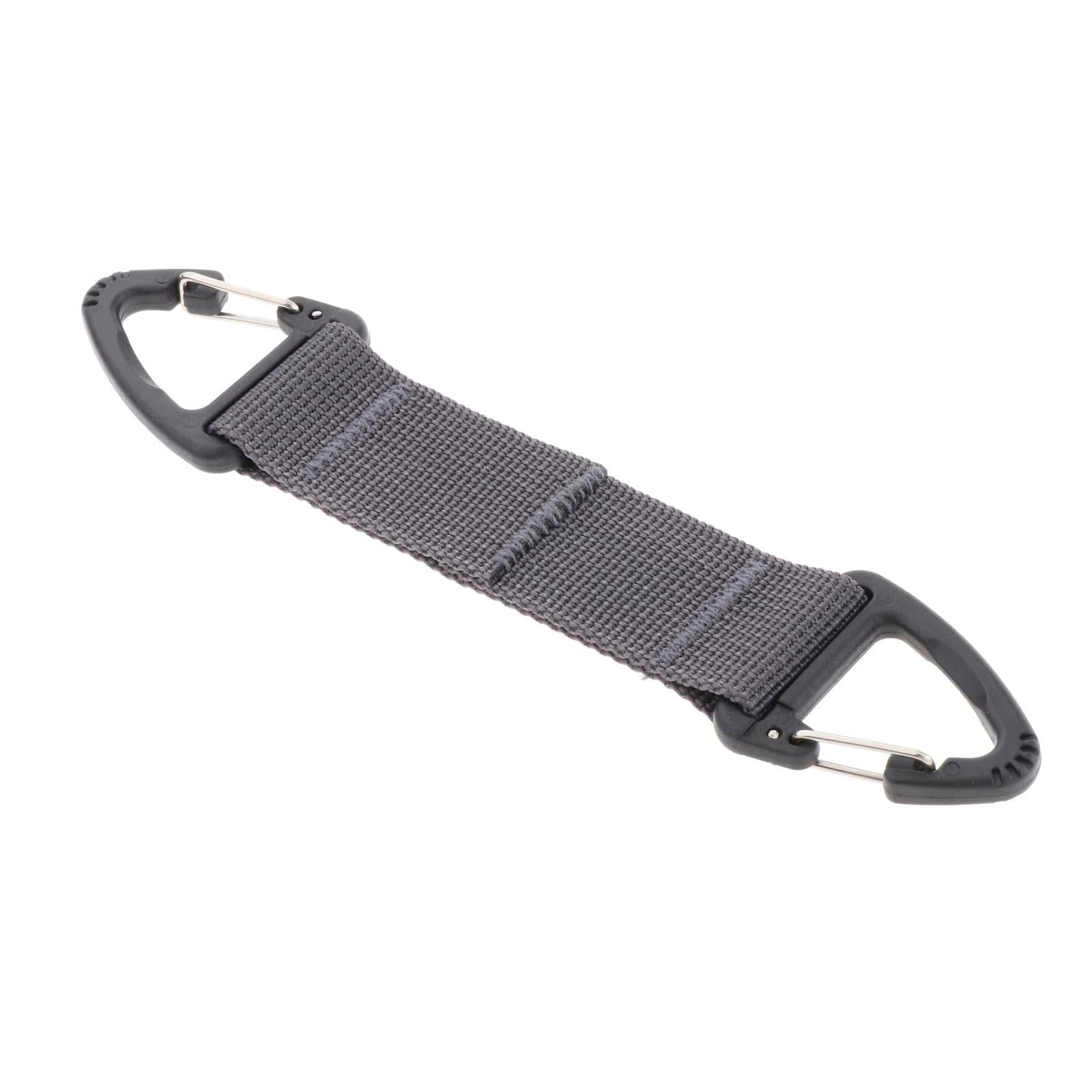 Double Head Triangle Hanging Buckle Carabiner Nylon Webbing Clip Hook ...