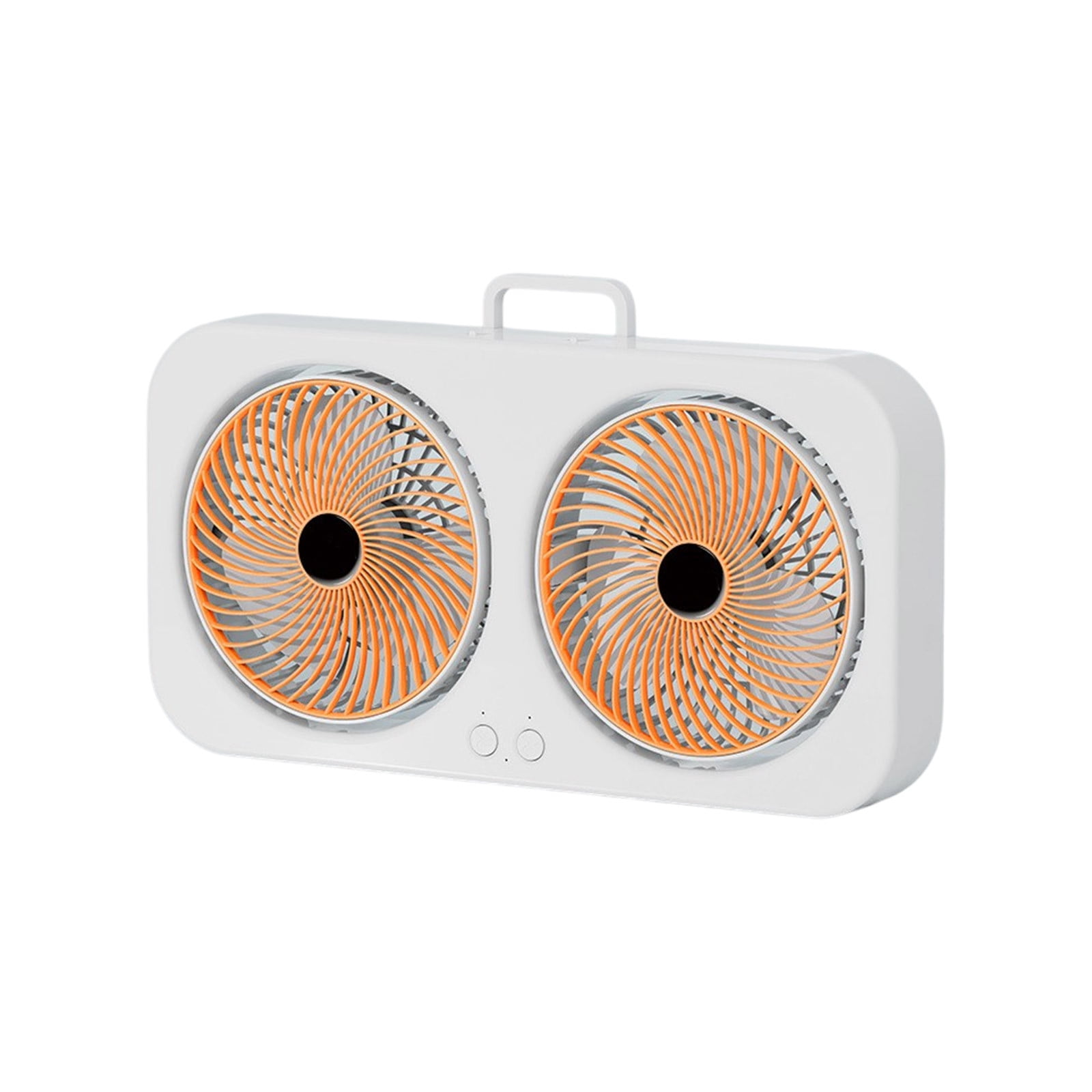 Double Head Two-Way Wall Mountables Desktop Portable Fan with Three ...