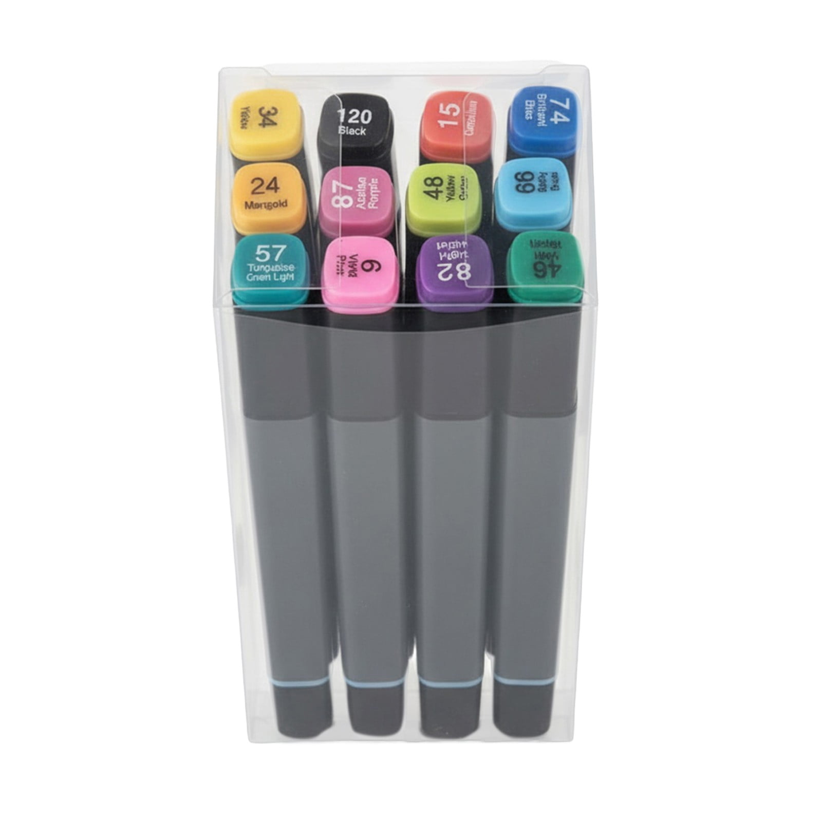 Double Headed Color Marker, Ngxiha Dual Tip Colorful Art Markers, 12 ...