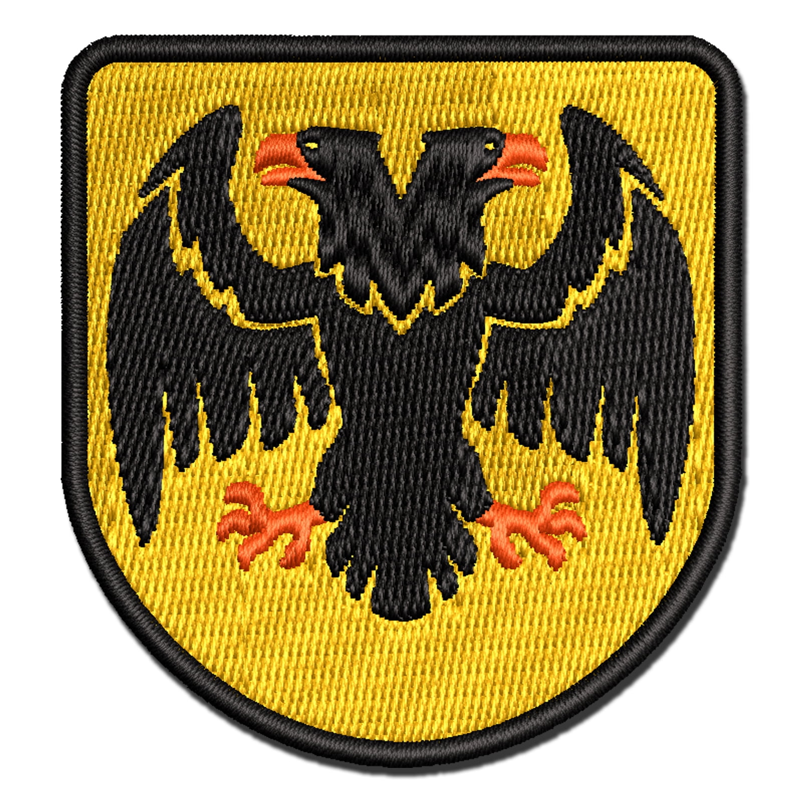 Double Headed Eagle Heraldry Applique Multi-Color Embroidered Iron-On ...
