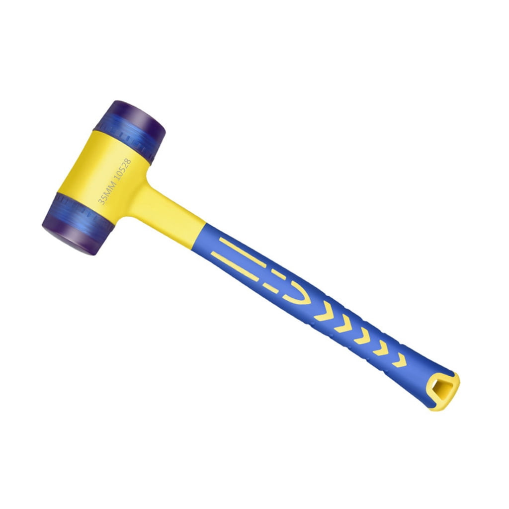 Double Headed Rubber Hammer Nonslip Handle Hand Tool Installation ...