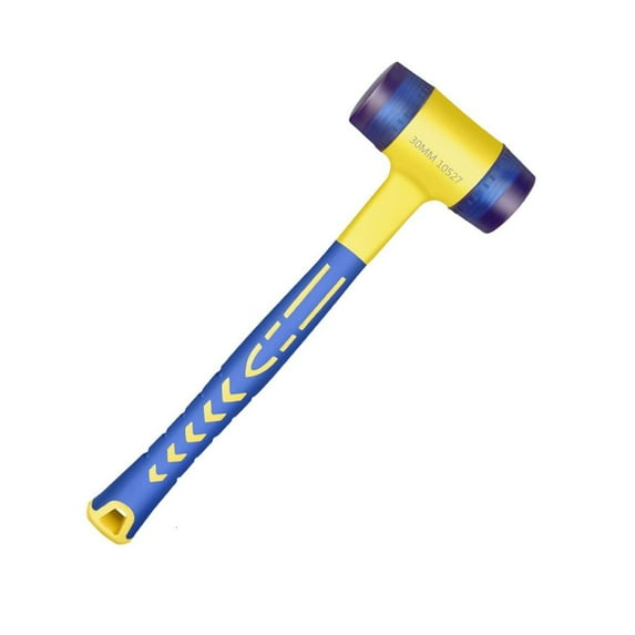 Double Headed Rubber Hammer Nonslip Handle Hand Tool Installation ...