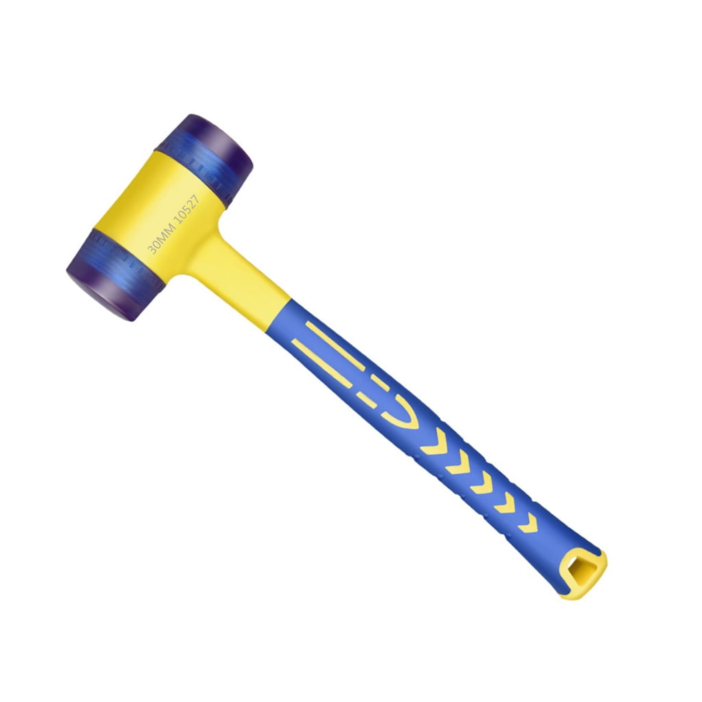 Double Headed Rubber Hammer Nonslip Handle Hand Tool Installation ...