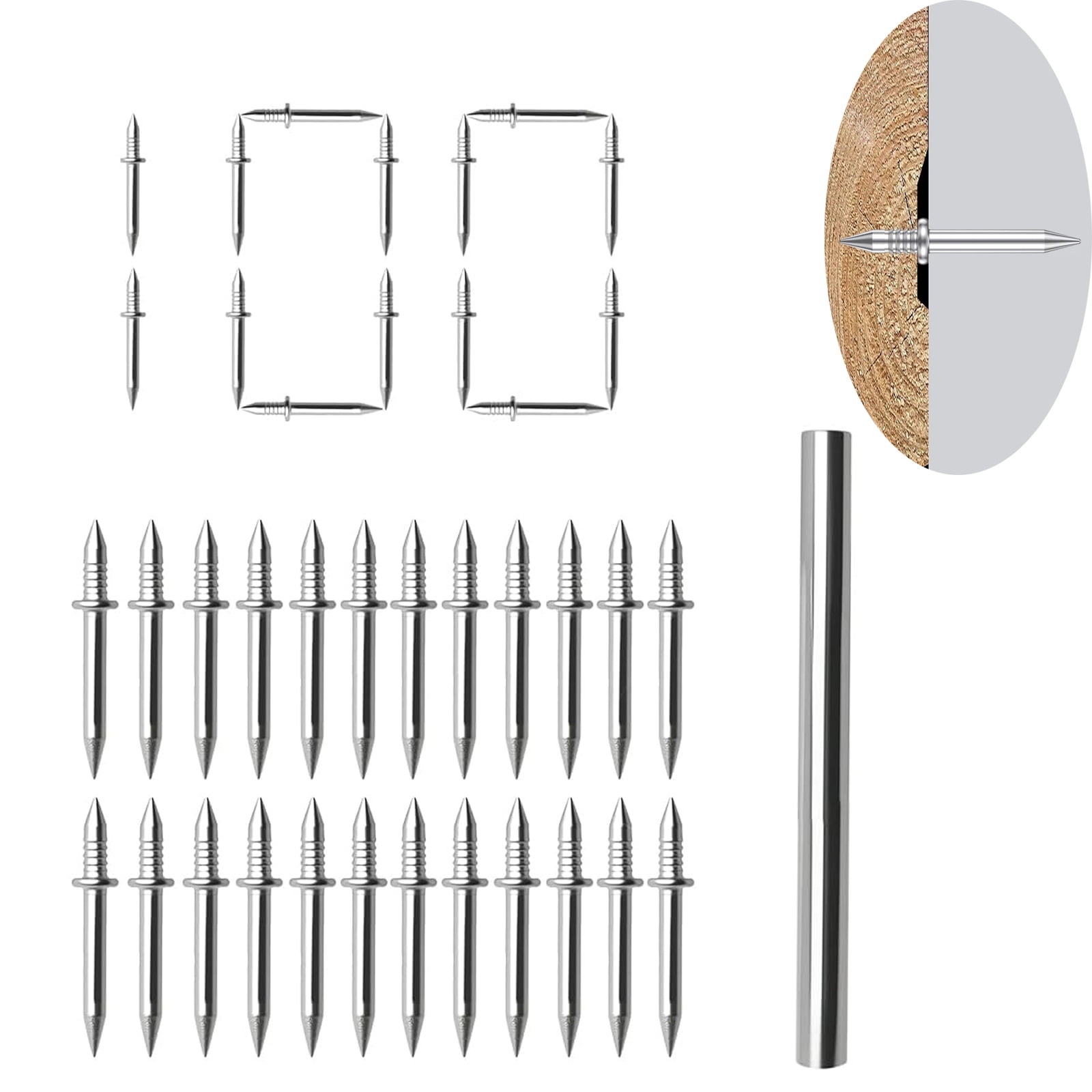 Double-Headed Skirting Thread Seamless Nail Non Marking, Double Headed ...