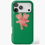 Double Headed Teddy Logo Art Phone Case for iPhone 11 12 13 14 15 16 17 ...