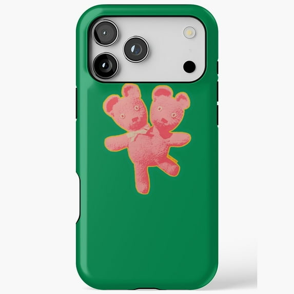 Double Headed Teddy Logo Art Phone Case for iPhone 11 12 13 14 15 16 17 ...