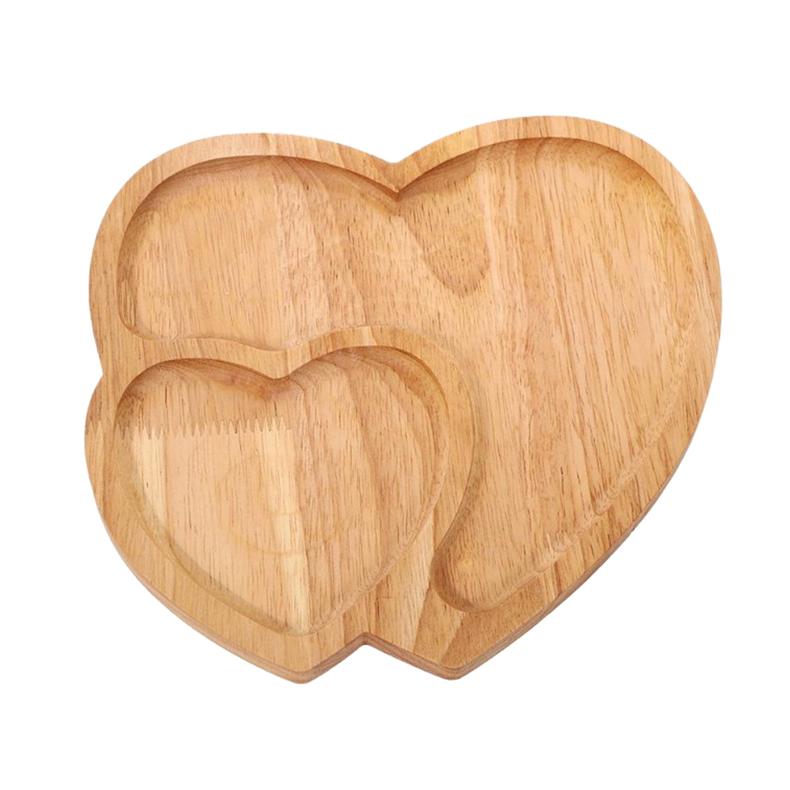 Double Heart Shaped Serving Tray Valentine's Day Mother's Day Wooden ...
