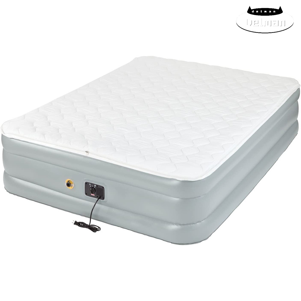 Double-High Quilted Air Bed with SwiftRise Pump, Queen - Walmart.com