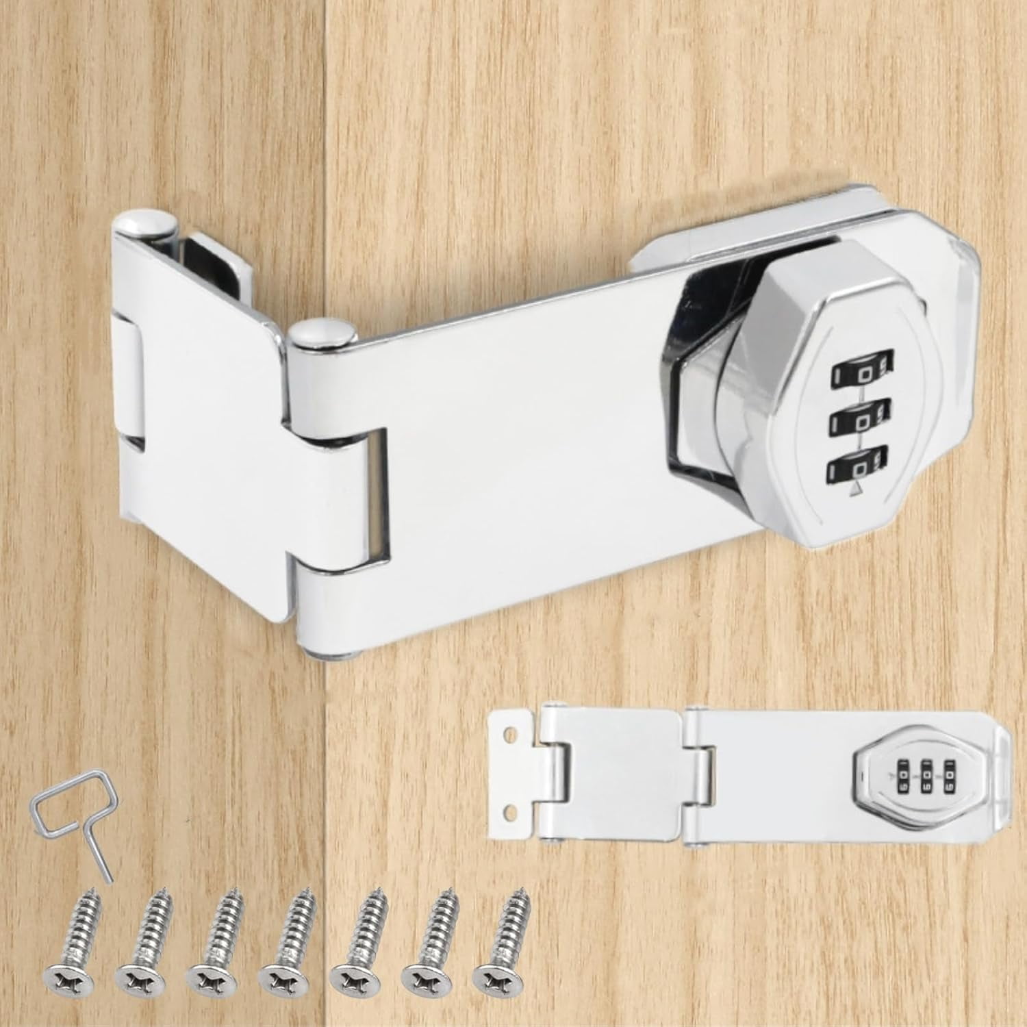 Double Hinge Cabinet Password Hasp Lock Zinc Alloy Cabinet Door ...