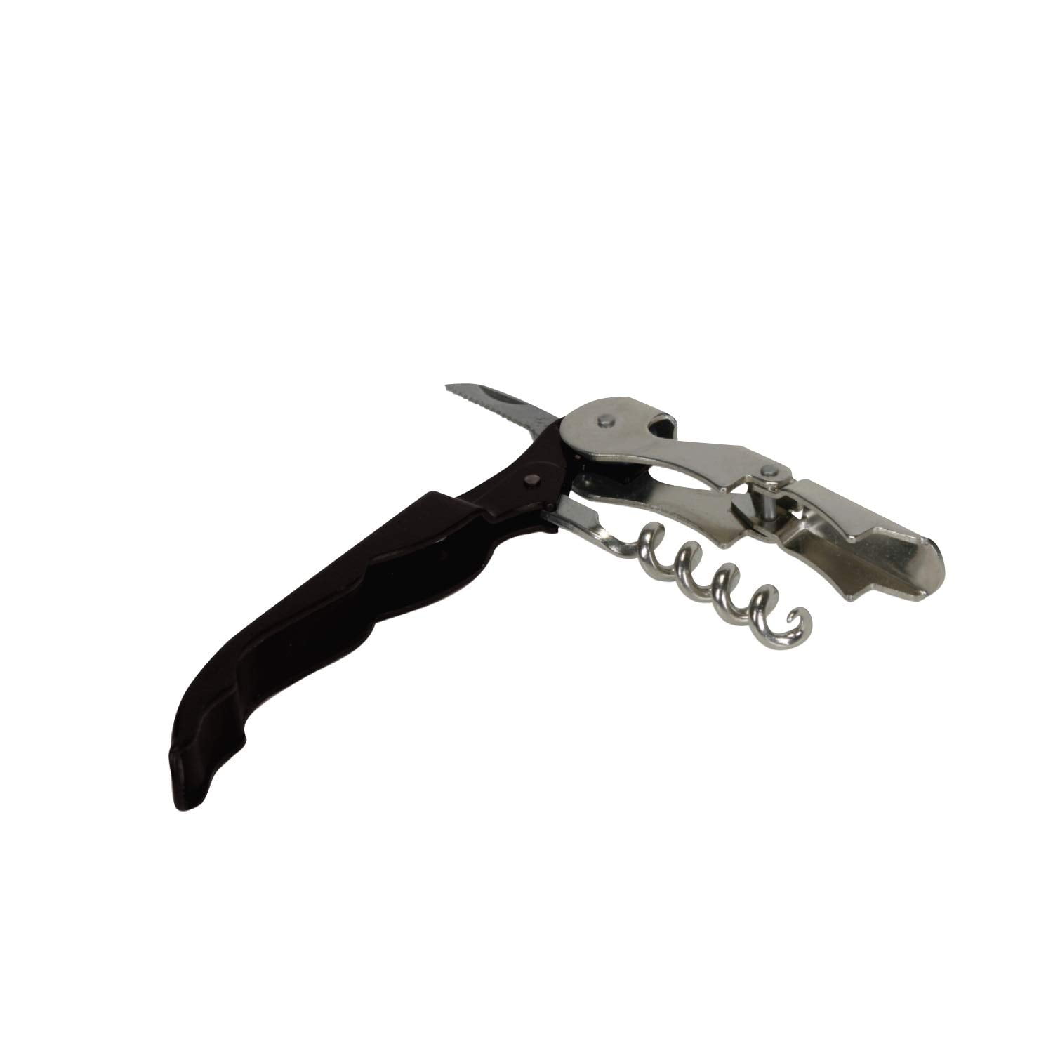 Double Hinged Waiter Style Corkscrew - Black - Walmart.com