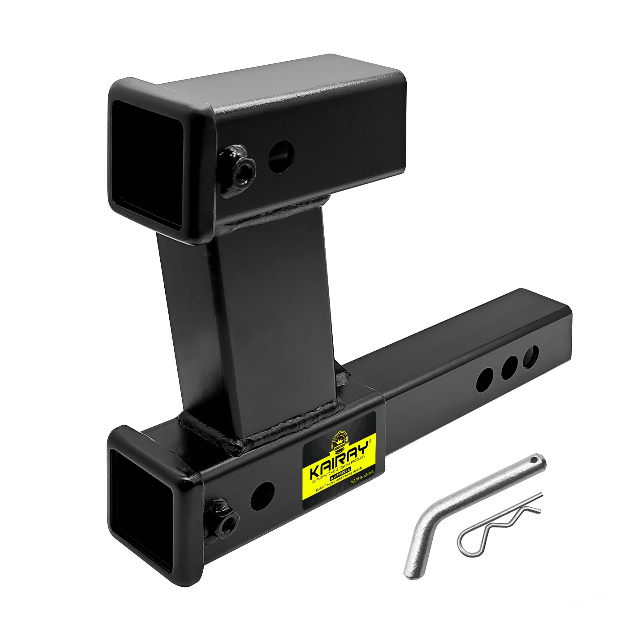 Double Hitch Receiver, 2 inch Trailer Dual Hitch Extension Riser, Hitch ...