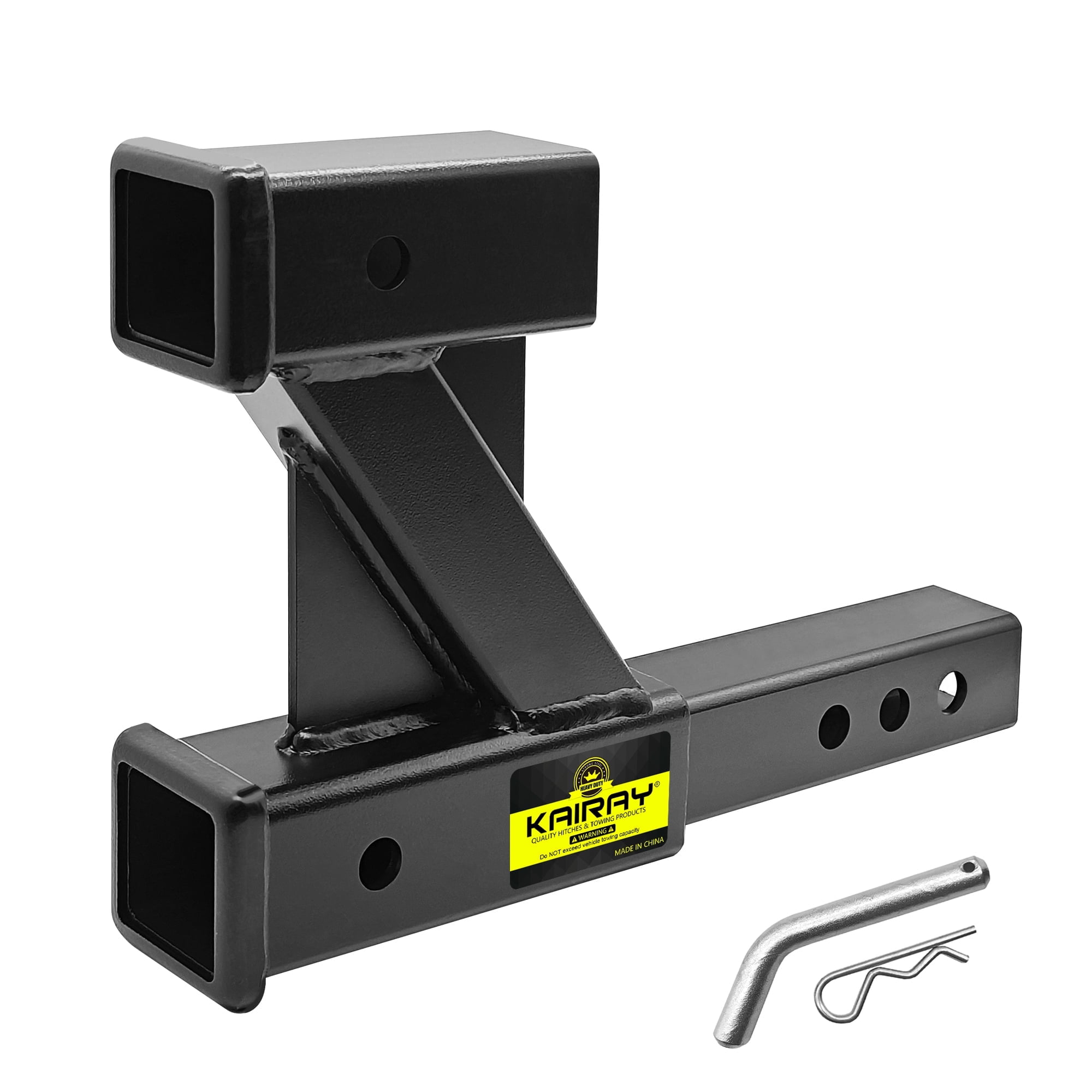 Double Hitch Receiver, 2 inch Trailer Dual Hitch Extension Riser, Hitch ...