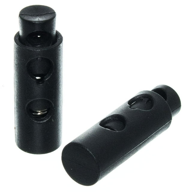 Double Hole Barrel Cylinder Plastic Spring Stop Toggle Stopper Cord ...