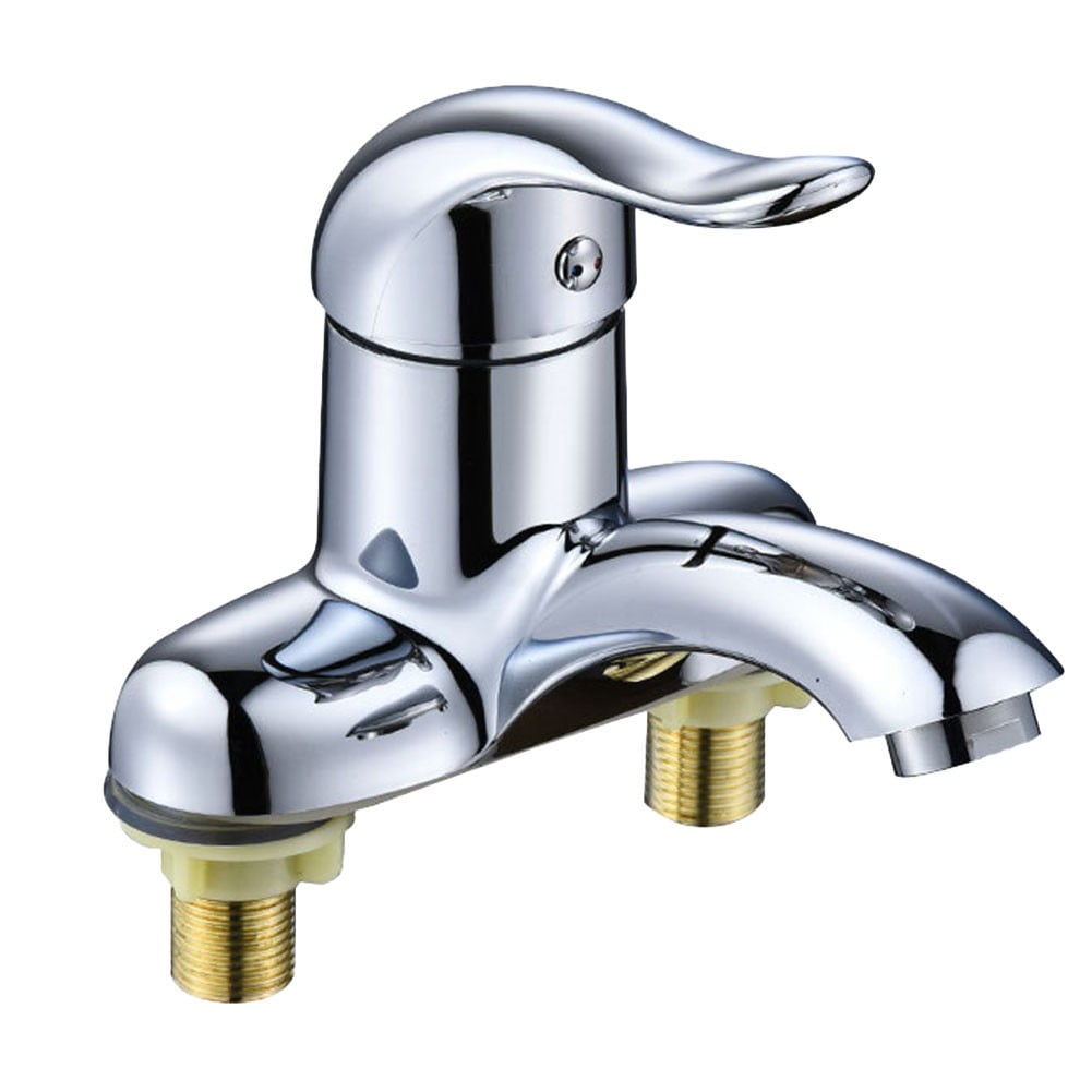 Double-Hole Basin Hot And Cold Water Faucet Bathroom Sink Mixing Valve ...