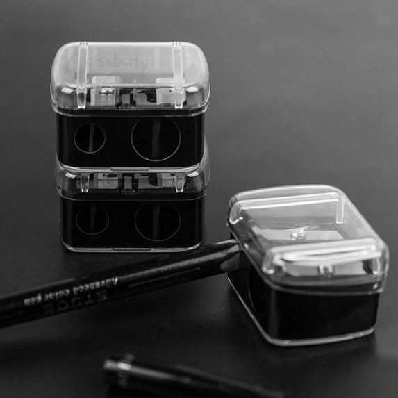 Double-Hole Manual Pencil Sharpener, Plastic, Compact, for Students ...