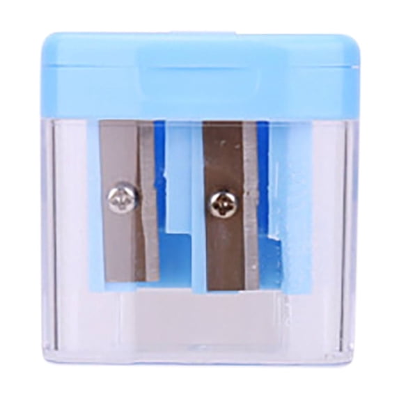 Double Hole Pencil Sharpener With Cover Transparent Manual Sharpener ...