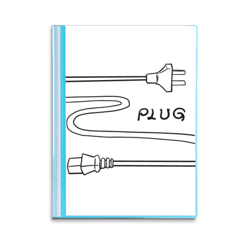 Double Hole Plug Line Hand-drawing Book Sheet Protectors Portfolio ...