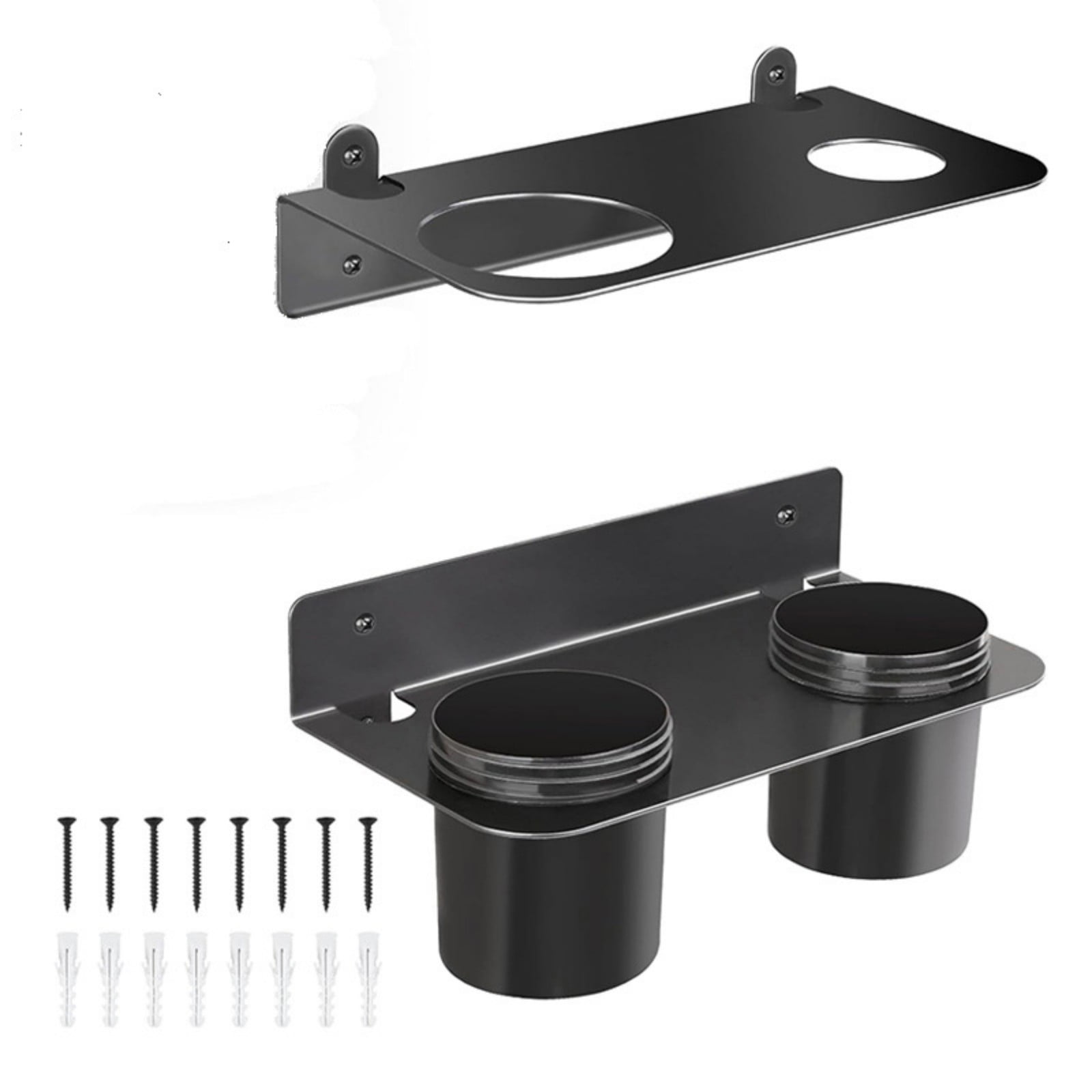 Double Hole Sizes 1.7in-2.9in Space Saving Adjustable Wall Mount Funnel ...