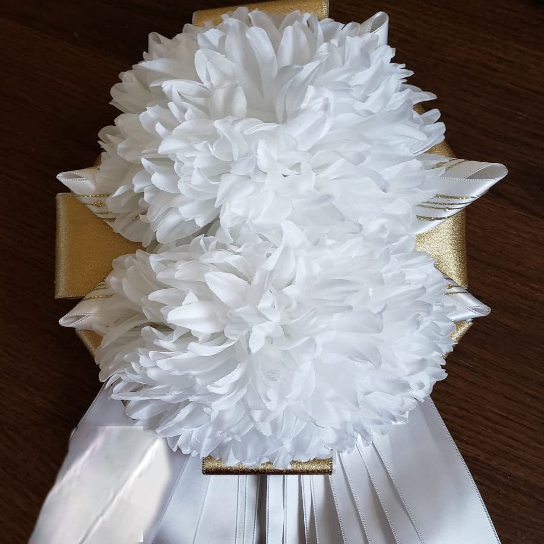 Double Homecoming Mum Base - 6.5′′ – Assorted Colors (White/Baby Pink ...
