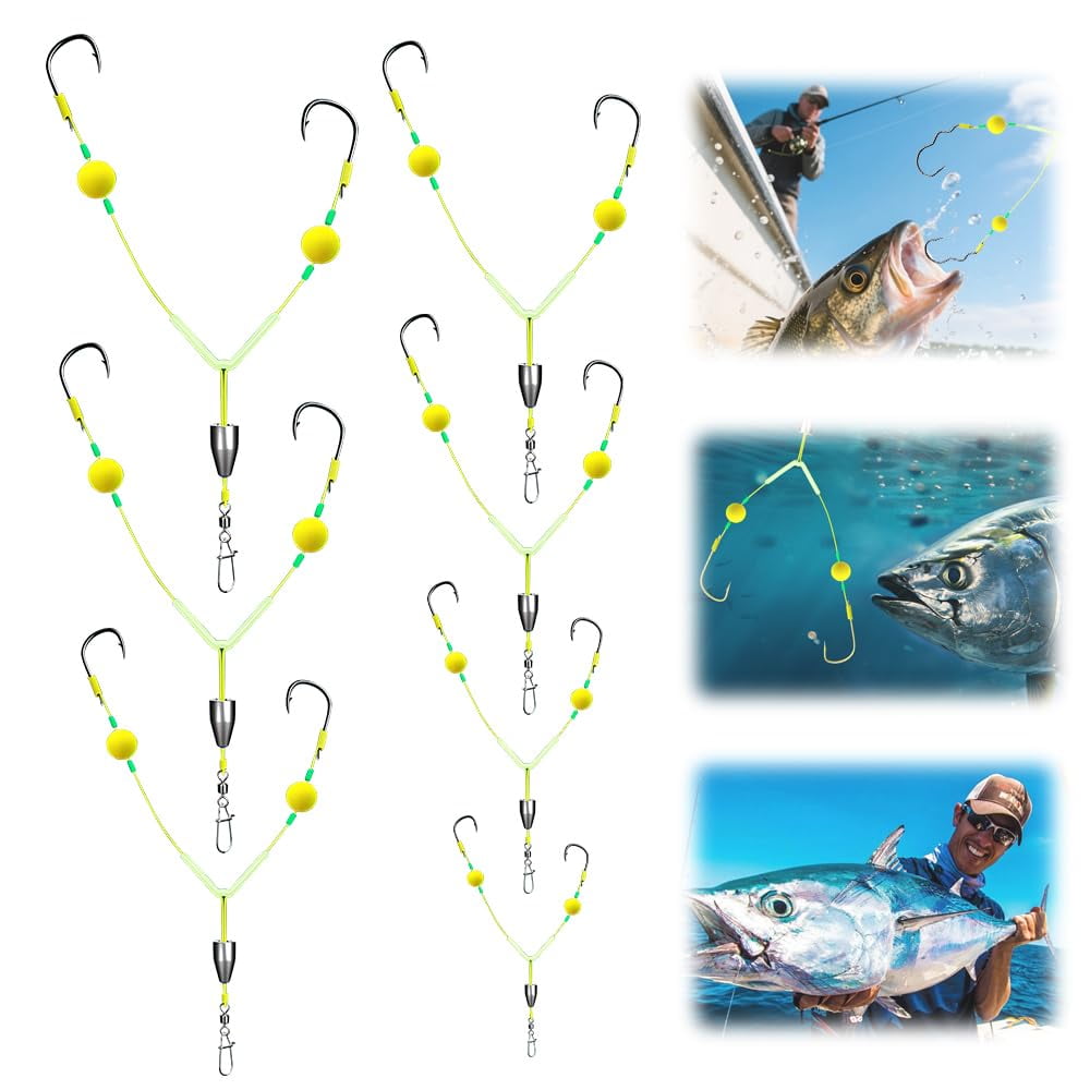 Double-Hook Reverse Bottom Rig, 2025 New Reverse Bottom Fishing Rig ...