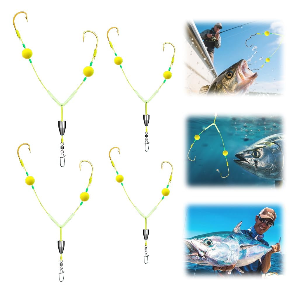 Double-Hook Reverse Bottom Rig, 2025 New Reverse Bottom Fishing Rig ...