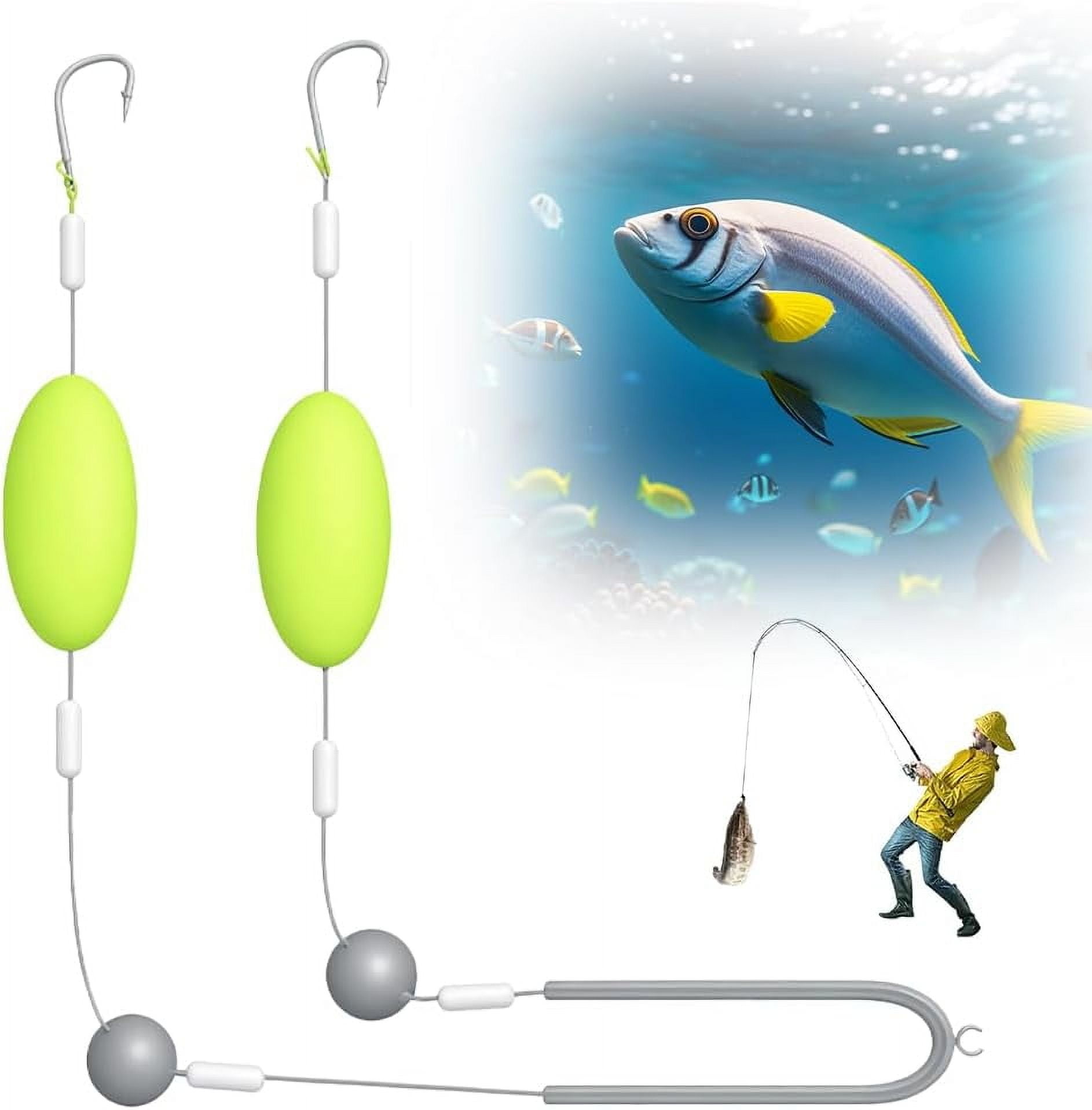 Double-Hook Reverse Bottom Rig,2025 Swimming Bait for Freshwater ...