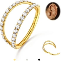 G23 Titanium Cartilage Earring Hoop: 16G 8mm 10mm 12mm Conch Helix ...