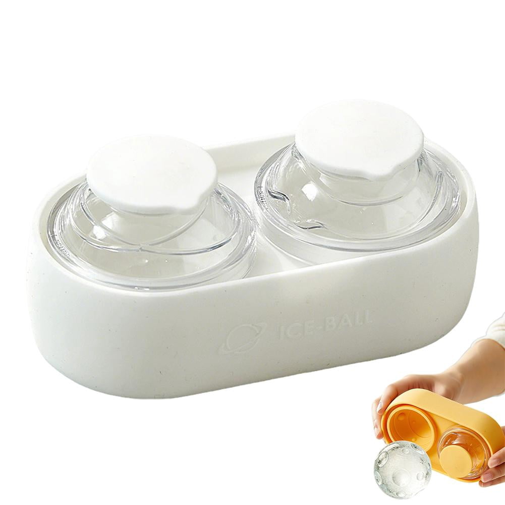 Double Ice Ball Maker Mold,Large Spherical Ice Cube Trays for Whiskey ...