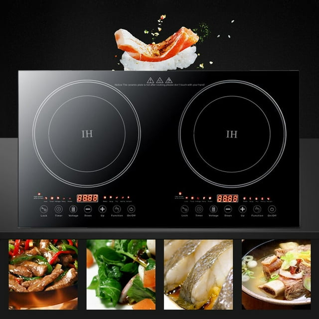Double Induction Cooker 1200W 2 Burner Induction Cooker Cooktop Dual ...