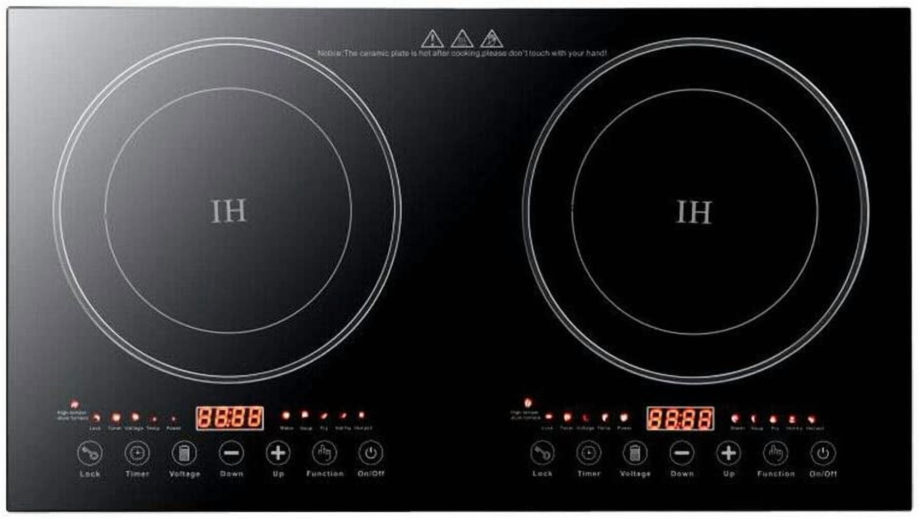 Double Induction Cooker, 1200W 2 Burner Induction Cooker Cooktop ...