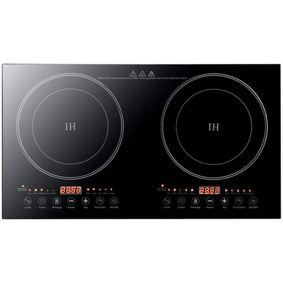 Double Induction Cooker, 1200W 2 Burner Induction Cooker Cooktop ...