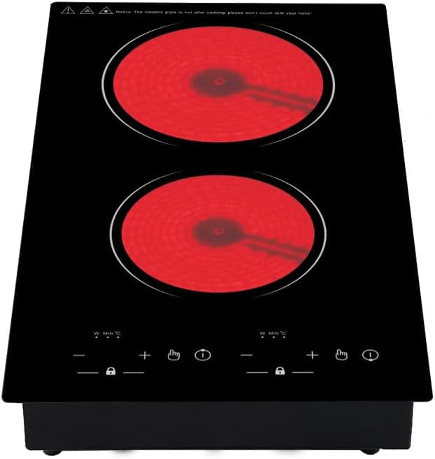 Double Induction Cooktop, 1200W+1100W-Multiple Power Levels, 9 ...
