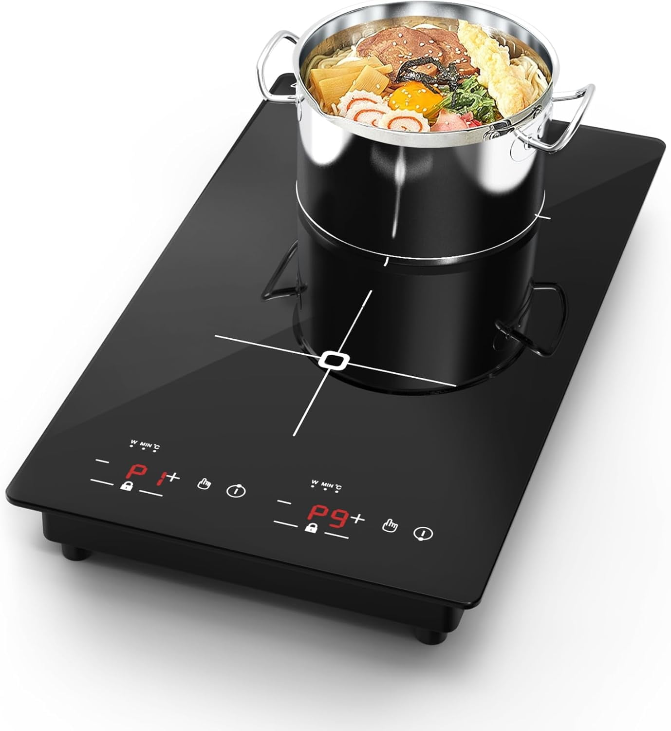 Double Induction Cooktop, 2300W 110V Portable Induction Cooktop with ...
