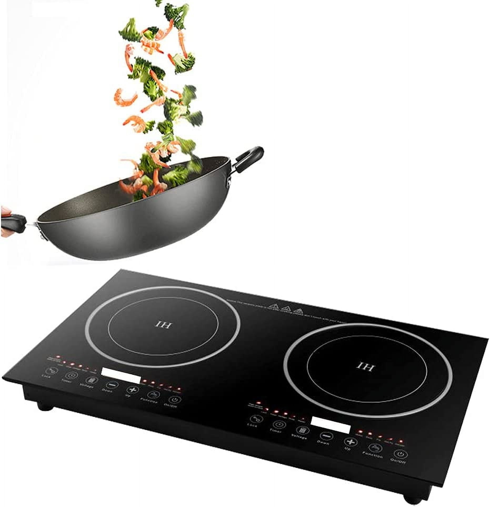 Double Induction Cooktop Cooker 2400W Digital Electric Countertop ...