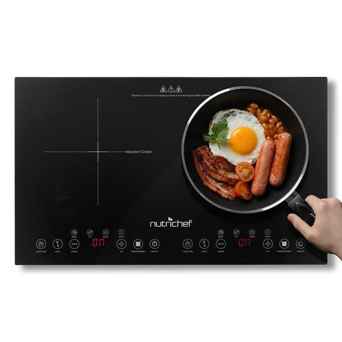 Double Induction Cooktop - Portable 120V Portable Digital Ceramic Dual ...