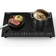 Double Induction Cooktop,Portable Cooker with 2 Burner Independent ...