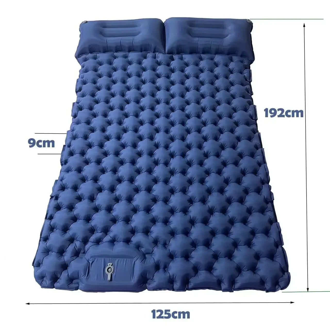 Double Inflatable Mattress with Built-in Pillow Pump Outdoor Sleeping ...