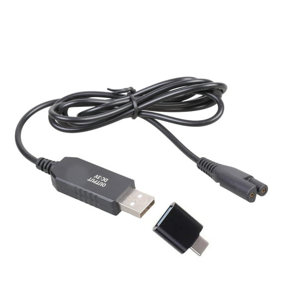 Double Input USB Type C Power Cord For Cordless Water Flosser Charging ...
