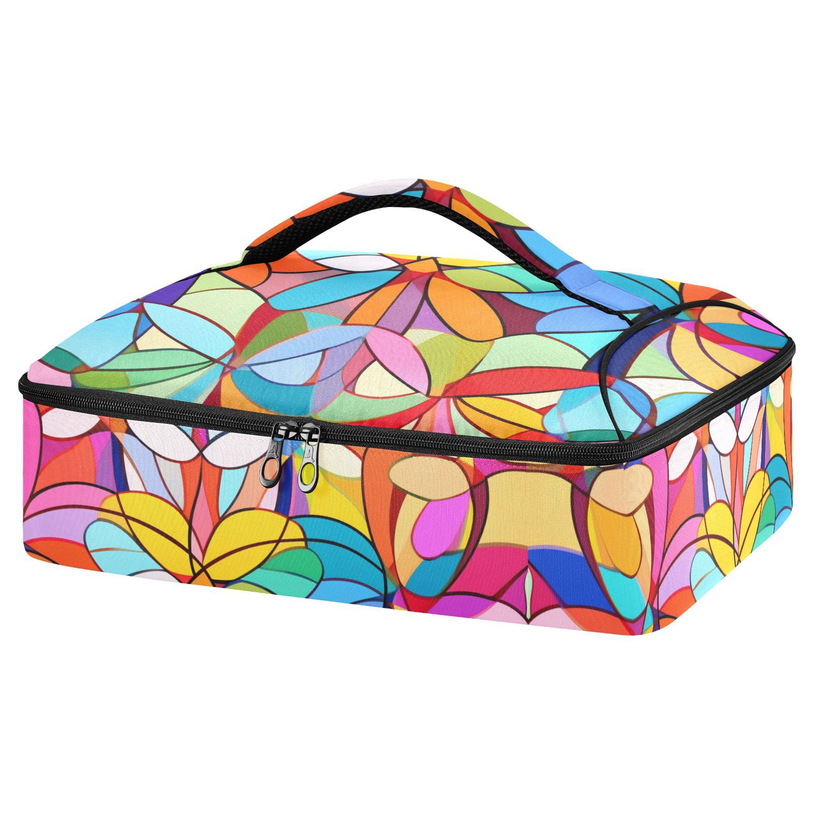Double Insulated Casserole CarrierAbstract Boho Floral For Hot or Cold ...