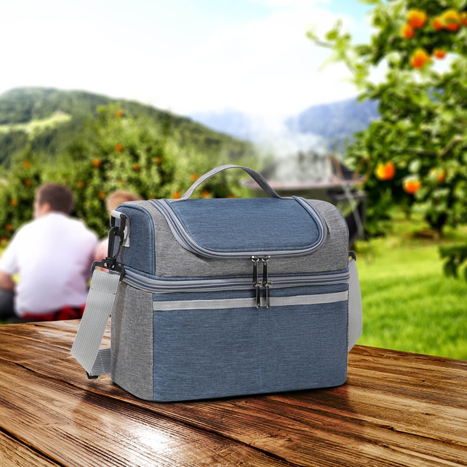 Double Insulated Lunch Bag Large Capacity, Leakproof & Waterproof Tote ...