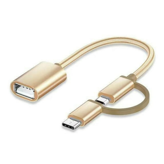 Double Interfaces OTG Cable Portable OTG Adapter with Aluminum Housing ...