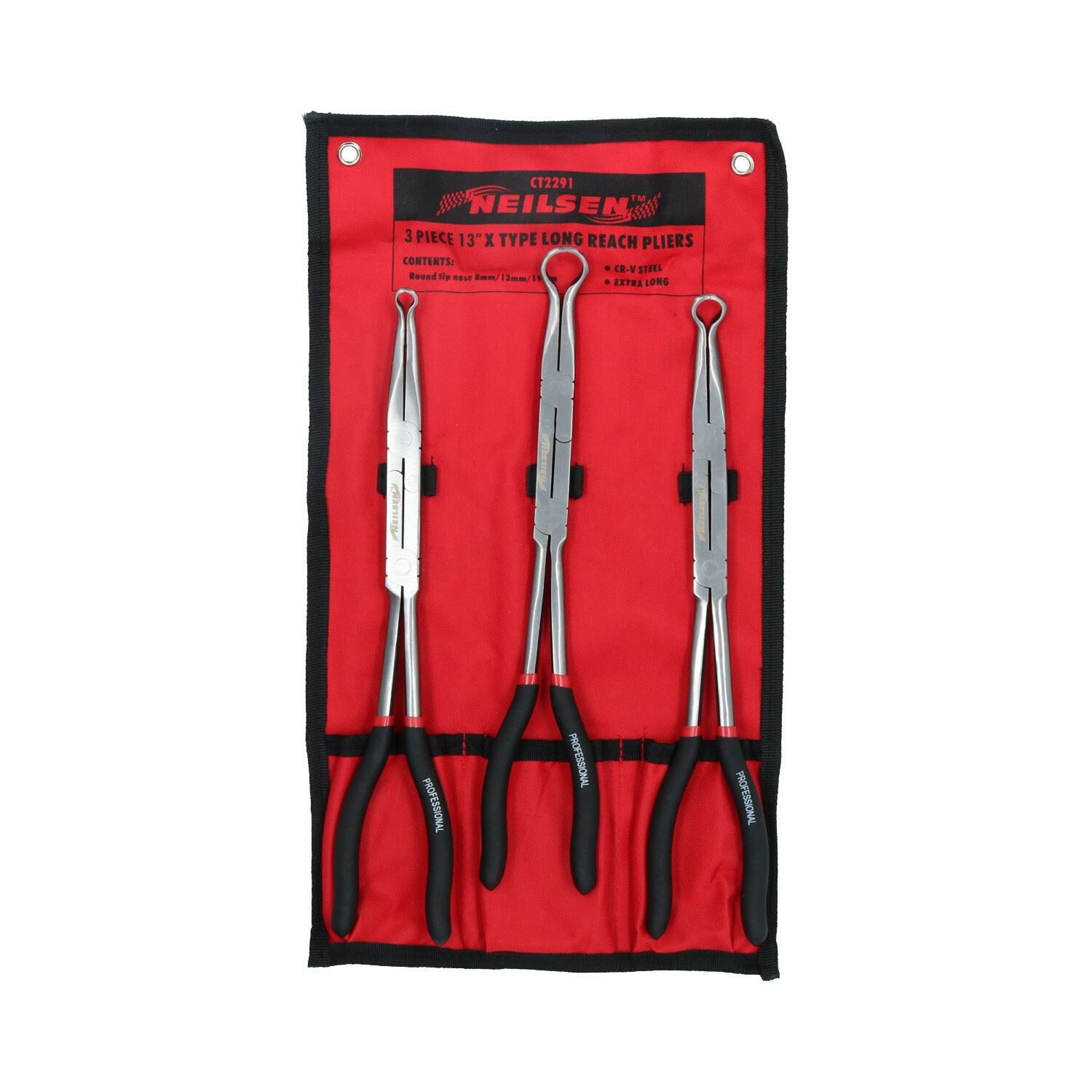 Double Jointed Extra Long Round Nose Hose Pliers For 8mm 13mm + 19mm ...