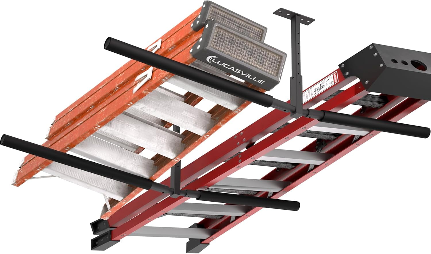Double Kayak/Ladder Ceiling Storage Rack, Hi Port 2 Ladder Hanger ...