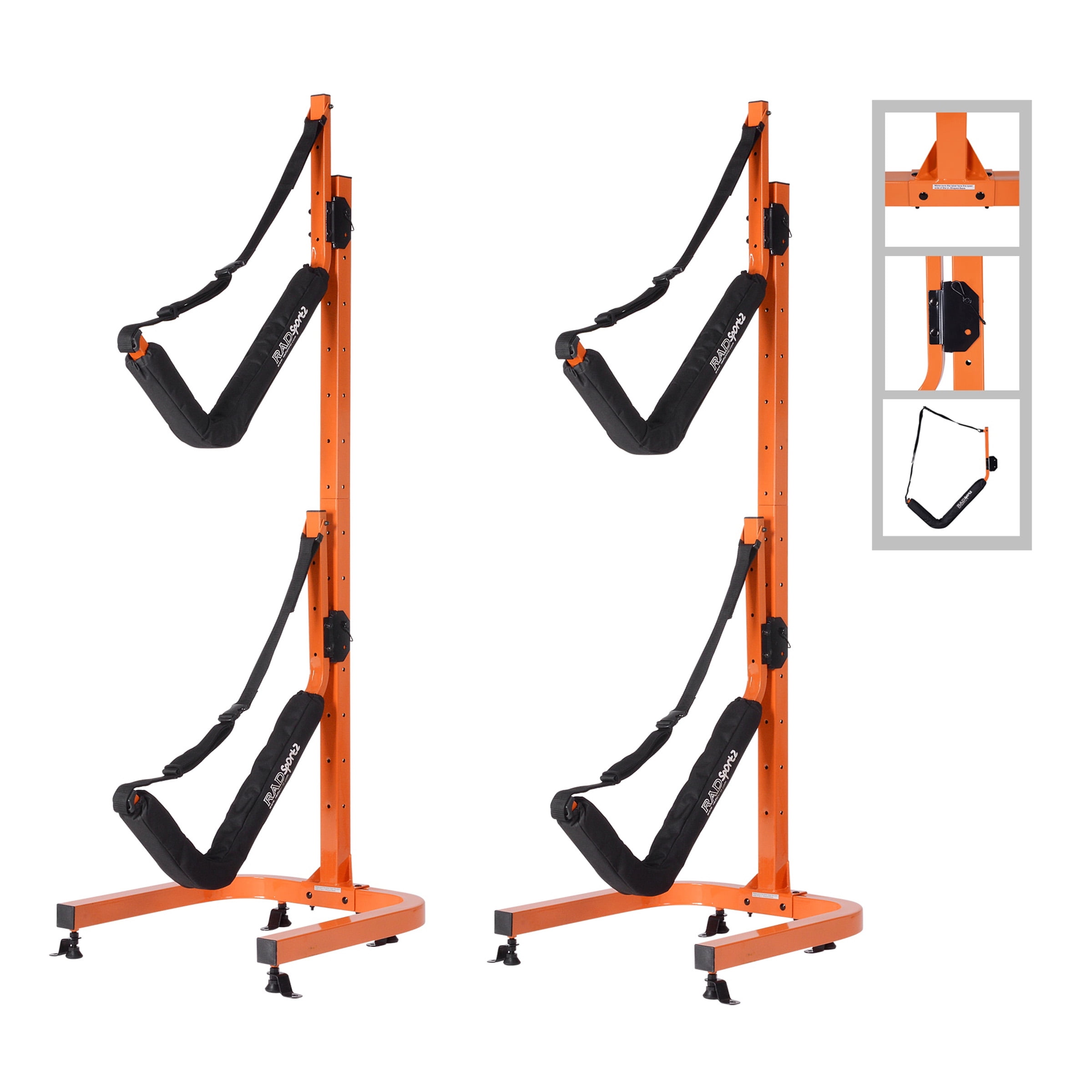 Double Kayak Storage Rack- Self Standing Dual Canoe Kayak Cradle Set ...