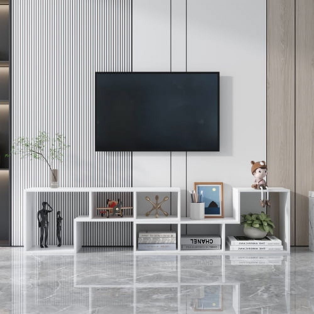 Double L-Shaped TV Stand,Sectional Television Table with Storage case ...