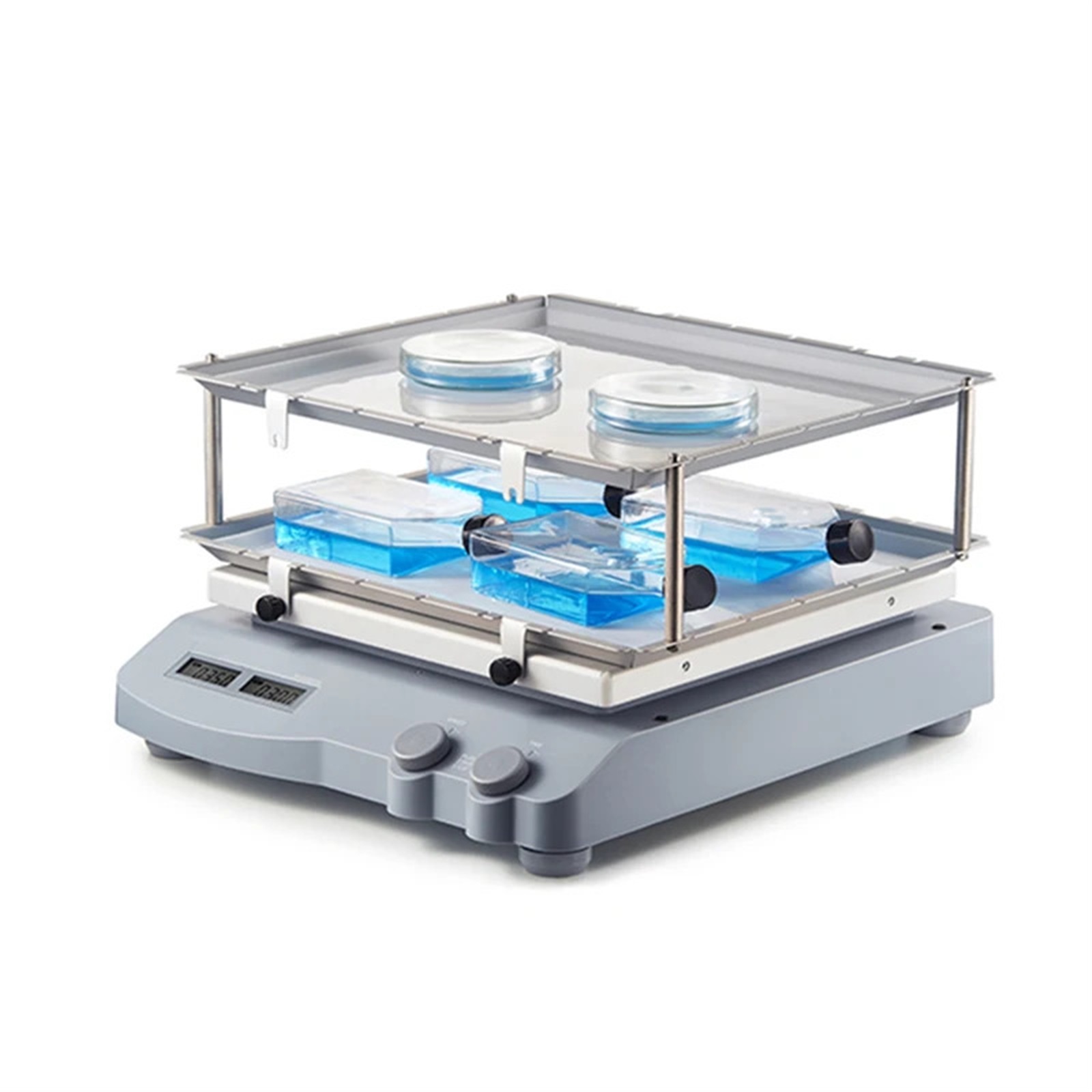 Double LCDs Digital Display Orbital Shaker Incubator Horizontal Swing ...