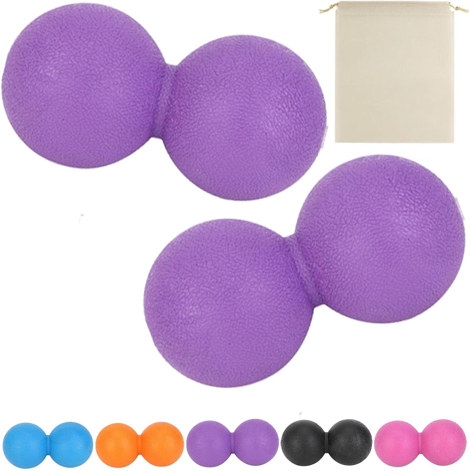 Double Lacrosse Ball Peanut,2 Pieces Muscles Fascia Acupoint Massage ...