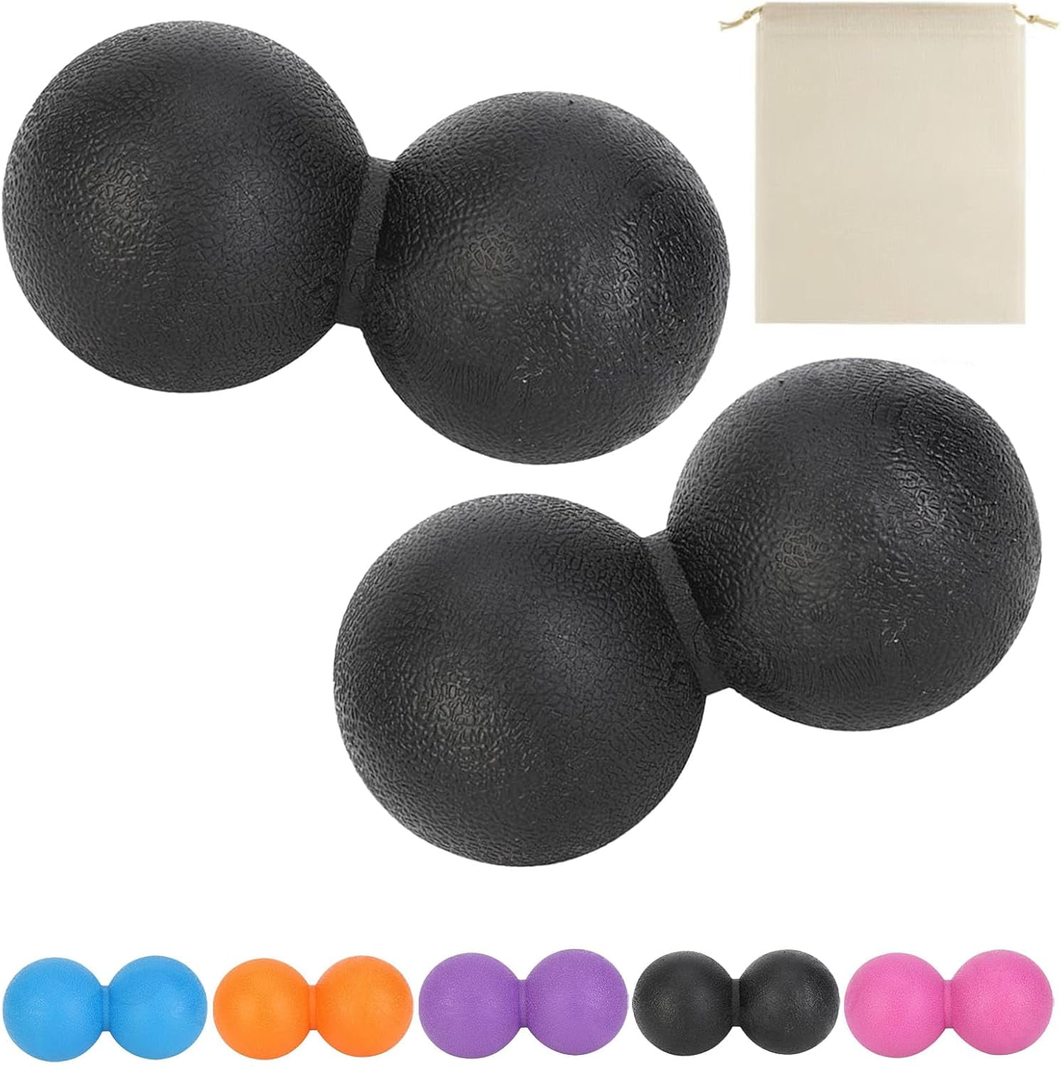 Double Lacrosse Ball Peanut,2 Pieces Muscles Fascia Acupoint Massage ...