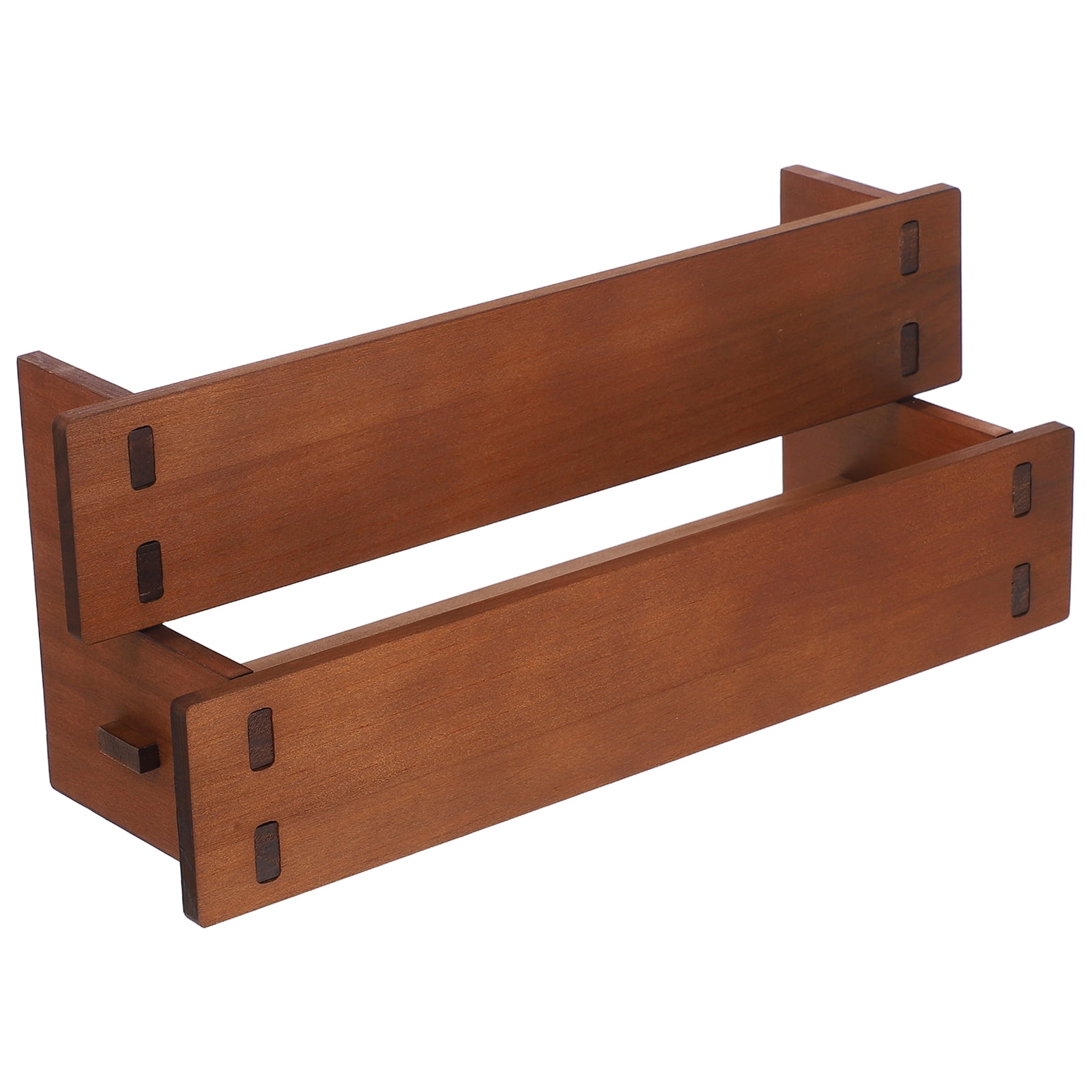 Double Ladder Display Stand Caster Furniture Cups Bride Light Brown ...